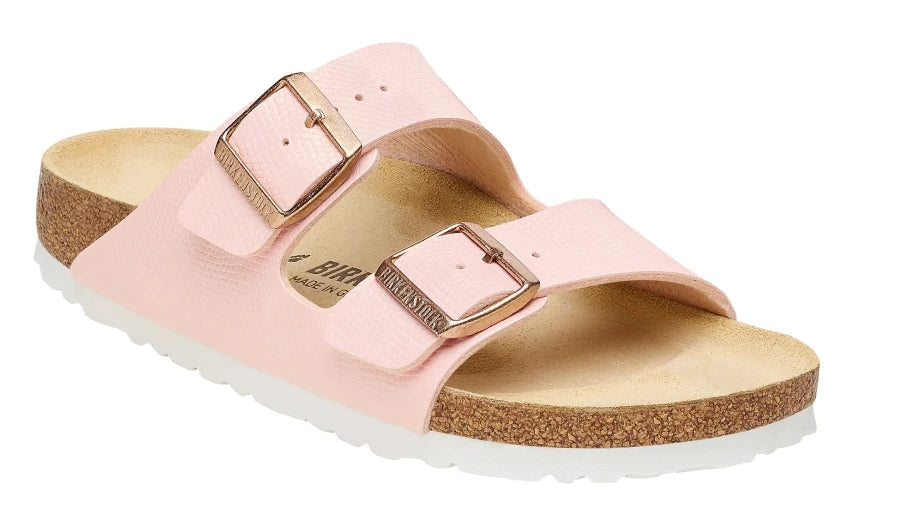 BIRKENSTOCK Arizona Embossed Light Rose BF Slides | SOUL 2 SOLE SHOES ...